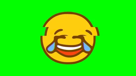 Laughing to tears emoticon glitch effect... | Stock Video | Pond5