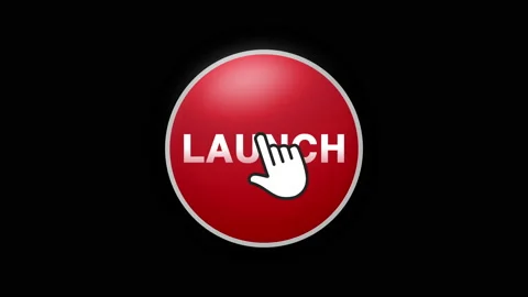 Launch Button Click Animation on Black B... | Stock Video | Pond5