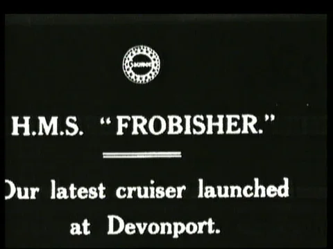 Launch of H.M.S. Frobisher | Stock Video | Pond5