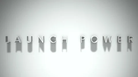 launch power 3D title animation white te... | Stock Video | Pond5