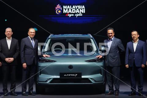 The launching ceremony of the first Malaysian electric car, Proton EMas ...