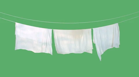 Laundry Drying on green screen | Stock Video | Pond5