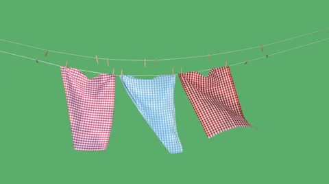 Laundry Drying on green screen | Stock Video | Pond5