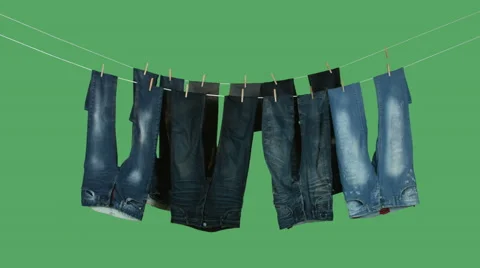 Laundry Drying on green screen | Stock Video | Pond5