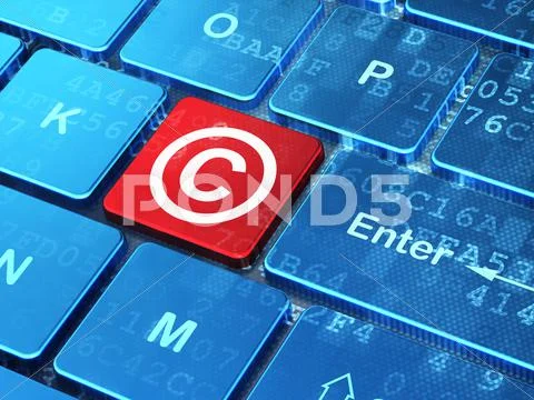 Law concept: Copyright on computer keyboard background: Graphic #37105149