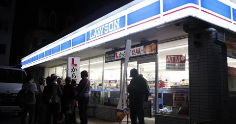 A Lawson convenience store franchise cha... | Stock Video | Pond5