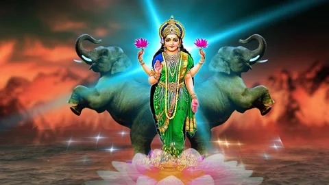 Laxmi Maa - Lakshmi pujan - Godess Laxmi... | Stock Video | Pond5