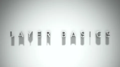 layer basics 3D title animation white te... | Stock Video | Pond5