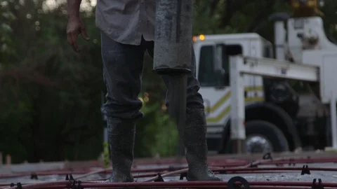 Laying Concrete Foundation For House | Stock Video | Pond5