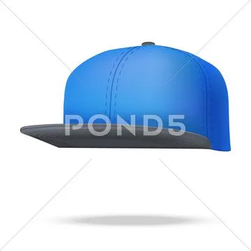 Layout of Male color rap cap. Vector illustration: Royalty Free #51571206