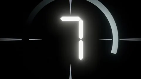 LCD countdown numbers from 10 to 1 on bl... | Stock Video | Pond5
