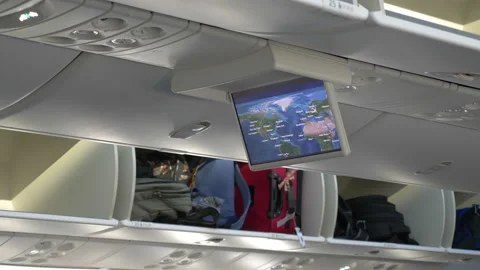 Airplane Monitor Stock Video Footage | Royalty Free Airplane Monitor ...