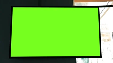 LCD TV with Green Screen at Airport Bagg... | Stock Video | Pond5