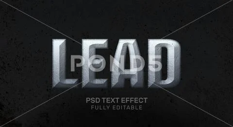 Lead 3D Text Style Effect Mockup - PSD Template ~ PSD Template #149954632