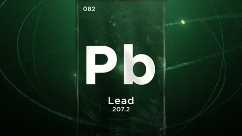 Lead (Pb) symbol chemical element of the... | Stock Video | Pond5