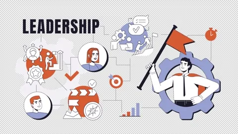Leadership 2D banner animation | Stock Video | Pond5