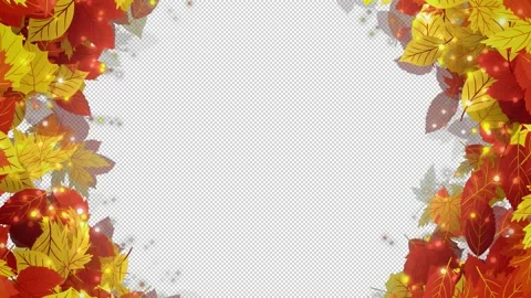 Leaf frame overlay with autumn leaf and ... | Stock Video | Pond5