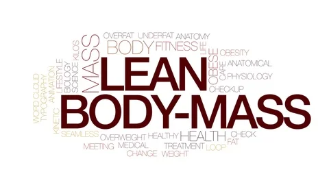 Lean body-mass animated word cloud. Kine... | Stock Video | Pond5