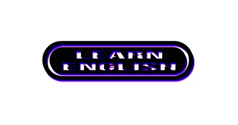 Learn English. White stamp text on a bac... | Stock Video | Pond5