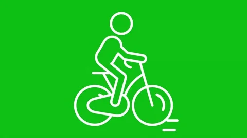 Learning bike ride white animation | Stock Video | Pond5