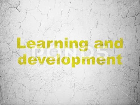 Learning concept: Learning And Development on wall background ~ Clip ...