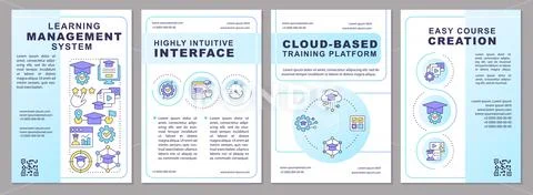 Learning management system guideline brochure template Illustration ...