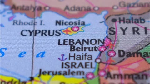 Lebanon Country - Geographic Area On The... | Stock Video | Pond5