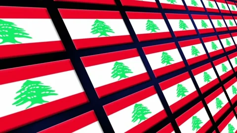 Lebanon Flag Animated Background 3d Anim... | Stock Video | Pond5
