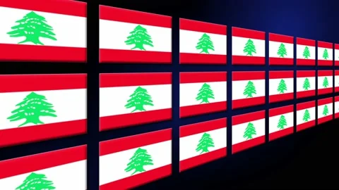 Lebanon Flag Animated Background 3d Anim... | Stock Video | Pond5