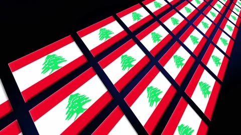 Lebanon Flag Animated Background 3d Anim... | Stock Video | Pond5