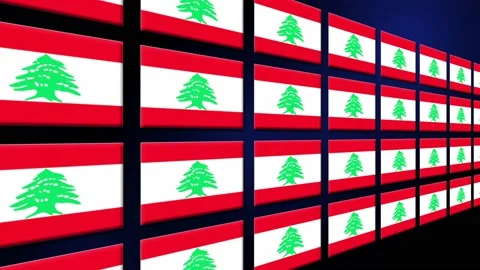 Lebanon Flag Animated Background 3d Anim... | Stock Video | Pond5