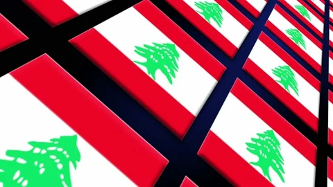 Lebanon Flag Animated Background 3d Anim... | Stock Video | Pond5