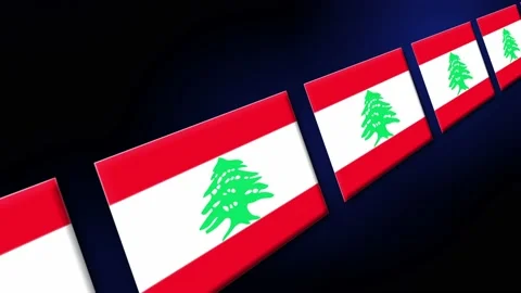 Lebanon Flag Animated Background 3d Anim... | Stock Video | Pond5