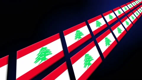 Lebanon Flag Animated Background 3d Anim... | Stock Video | Pond5