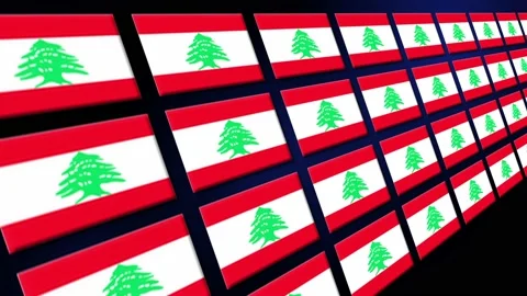Lebanon Flag Animated Background 3d Anim... | Stock Video | Pond5