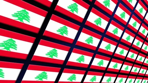 Lebanon Flag Animated Background 3d Anim... | Stock Video | Pond5
