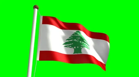 Lebanon flag (Loop & green screen) | Stock Video | Pond5