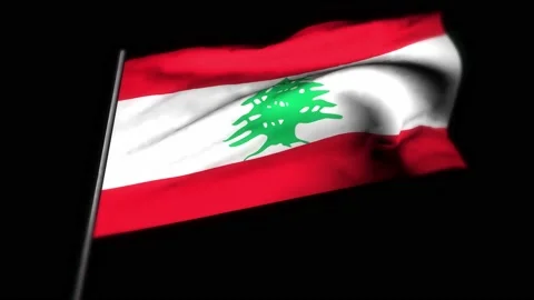Lebanon flag , Realistic 3D animation of... | Stock Video | Pond5