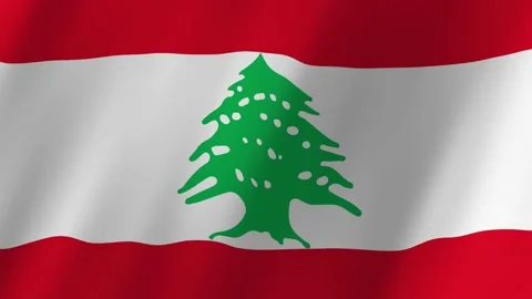 Lebanon flag waving animation | Stock Video | Pond5