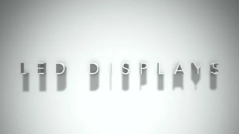 led displays 3D title animation white te... | Stock Video | Pond5