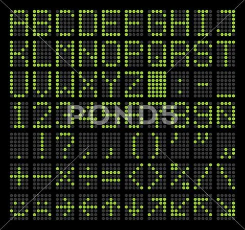 LED Dot Matrix Panel. Letters, numbers, punctuation marks, arithmetic ...