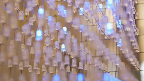 LED grid background.Blue flashing LEDs. ... | Stock Video | Pond5