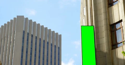 Led hoarding on the exterior of the buil... | Stock Video | Pond5