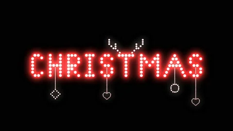 Led Light Pixel Flashing Text | Stock Video | Pond5