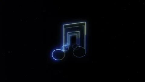 Led Musical Notes Animation Background, ... | Stock Video | Pond5