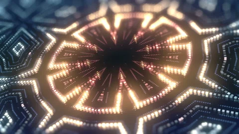 Led particles shapes animation. Kaleidos... | Stock Video | Pond5