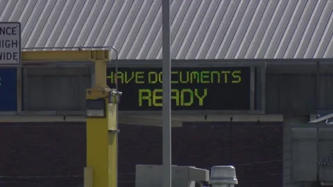 LED sign and information at the gates at... | Stock Video | Pond5