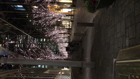 LED Trees street lighting in downtown To... | Stock Video | Pond5