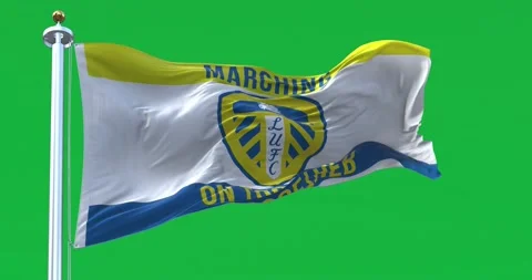 The Leeds United flag waving isolated on... | Stock Video | Pond5