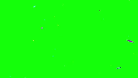 Left Confetti Party (Green Screen) 4K | Stock Video | Pond5